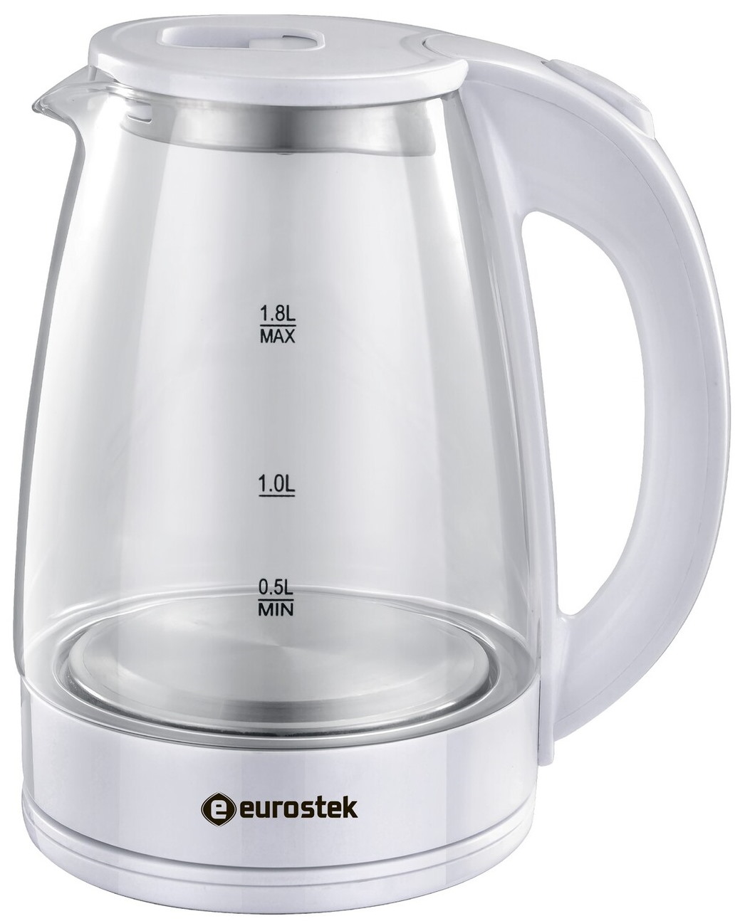 Чайник электрический Eurostek EEK-2035 1.8 л прозрачный, белый