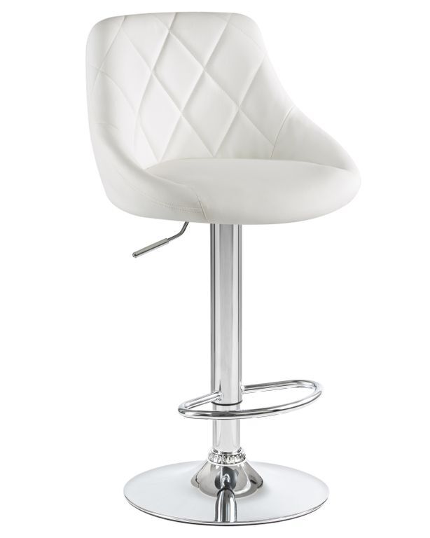 Барный стул Империя стульев LOGAN LM-5007 white, хром/белый
