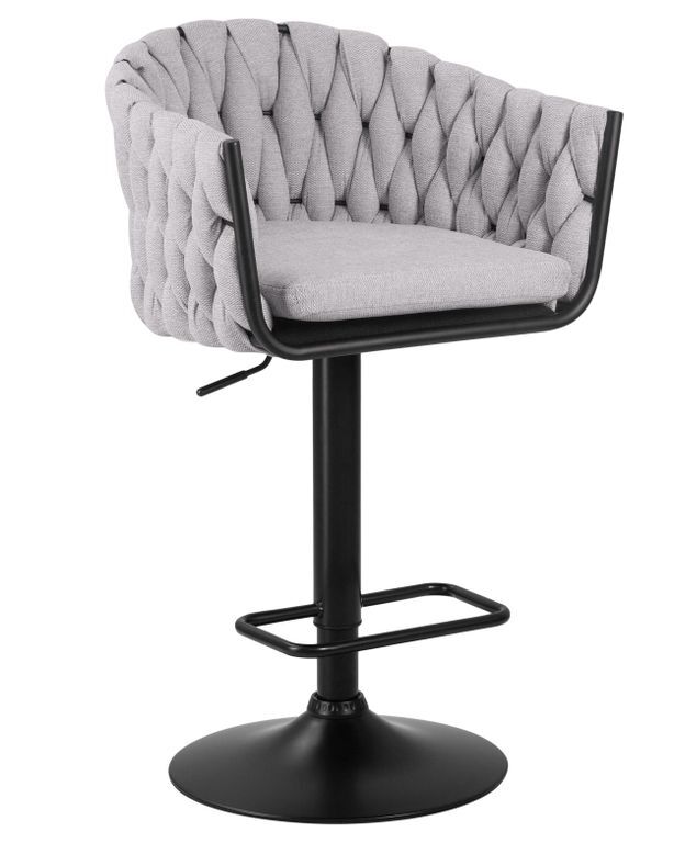 Барный стул Империя стульев LEON LM-9690 grey (LAR-275-17), черный/серый