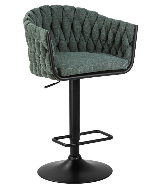 Барный стул Империя стульев LEON LM-9690 green (LAR-275-23), черный/зеленый