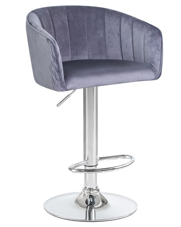 Барный стул Империя стульев DARCY LM-5025 grey, хром/серый