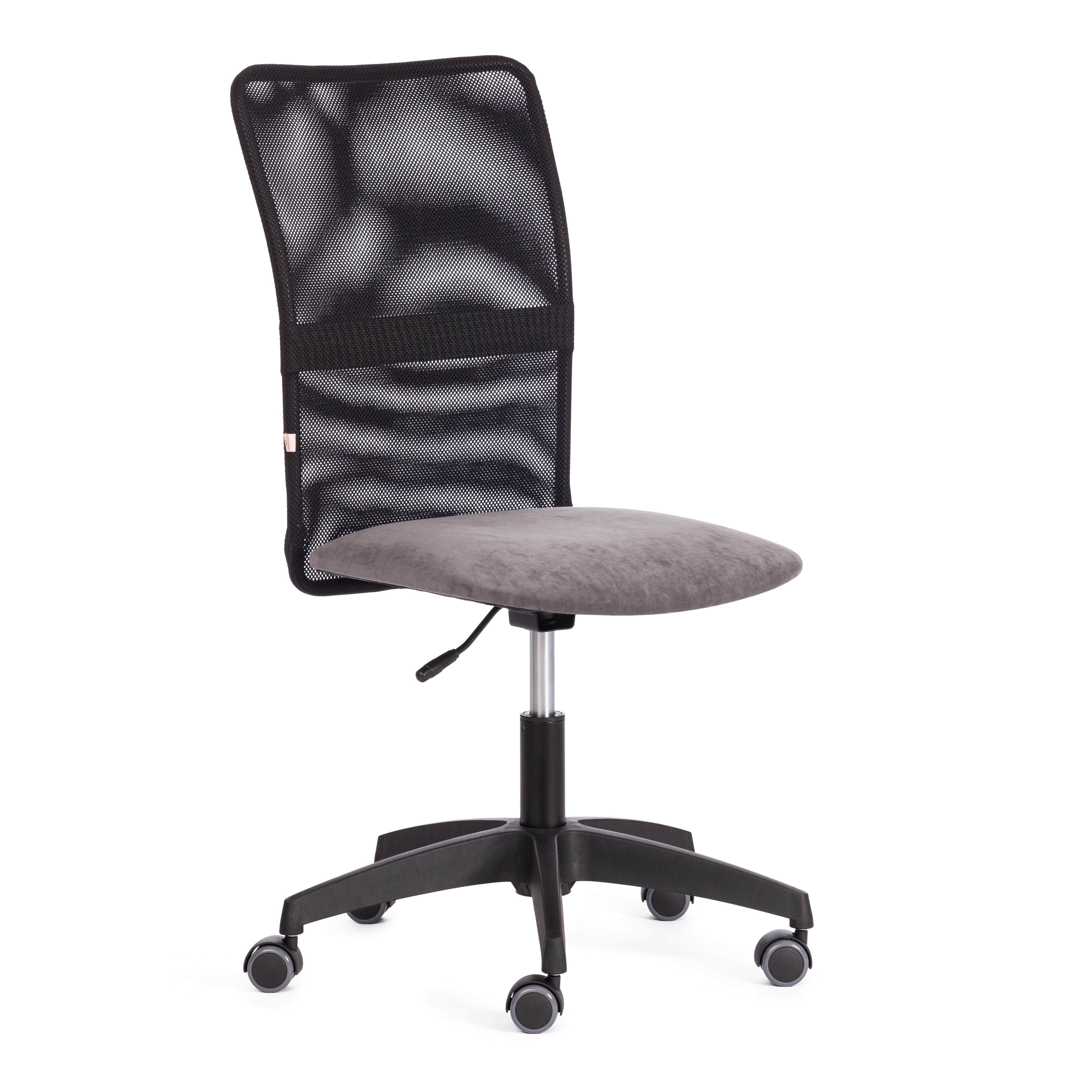 Кресло компьютерное TetChair START, флок, ткань, серый/черный