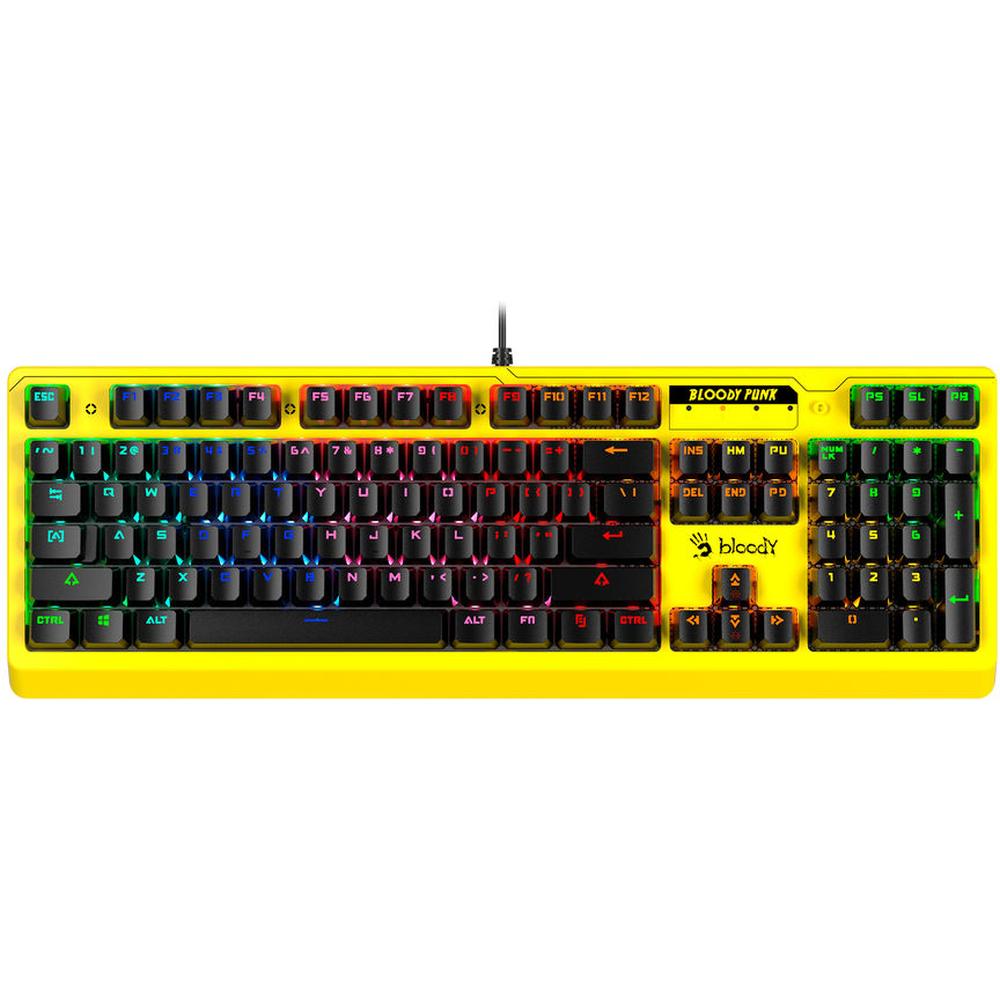 Проводная игровая клавиатура A4Tech Bloody B810R Yellow