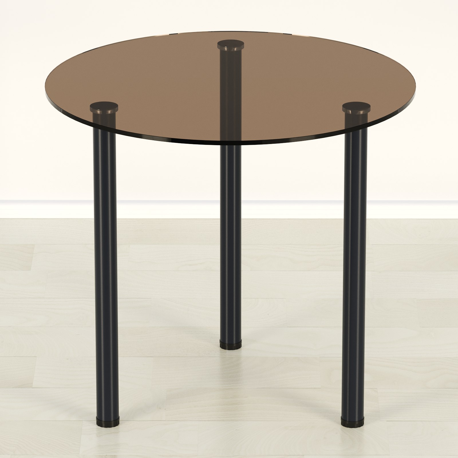 Стеклянный стол Mebel Apartment Эдель 18-3 бронза/черный D100