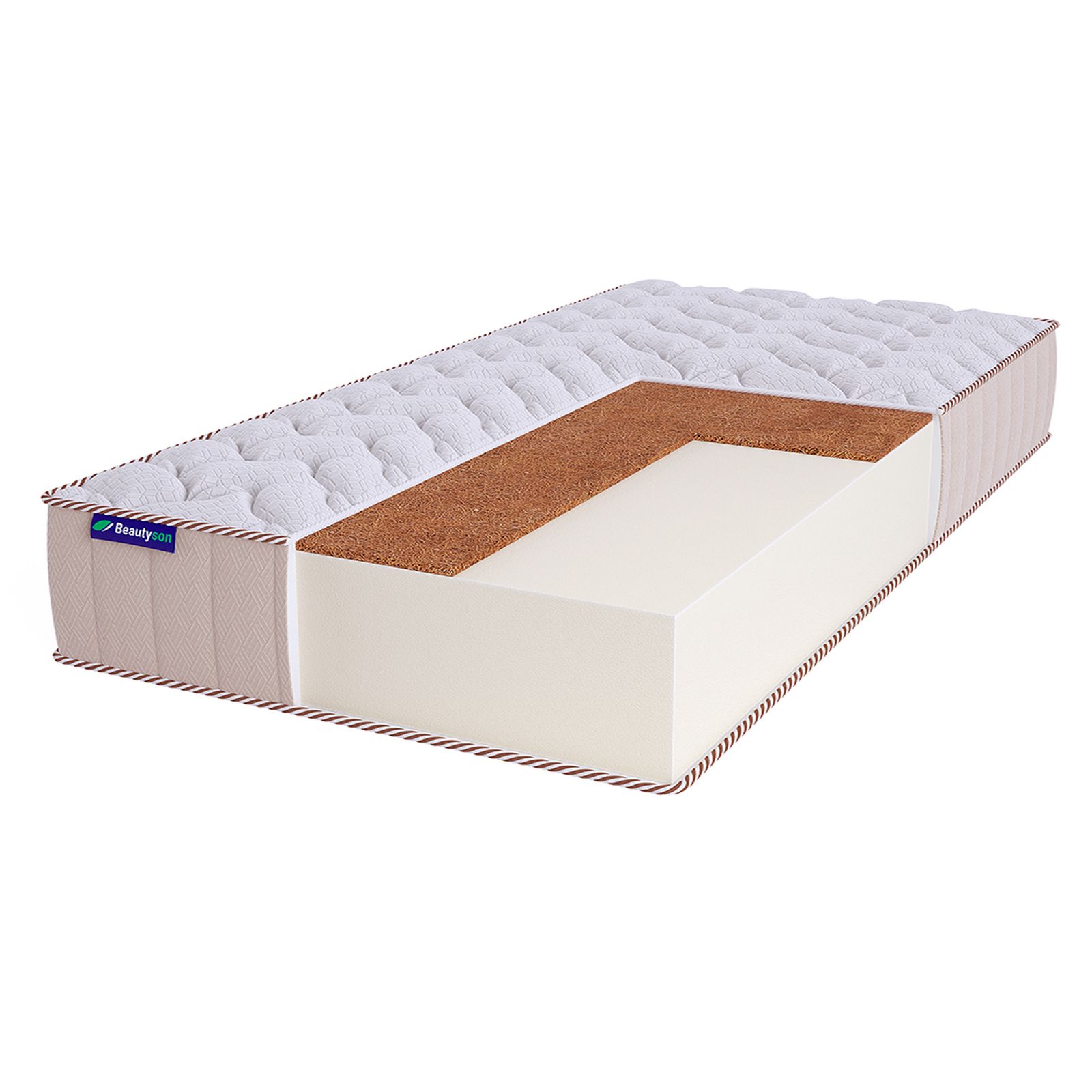 Матрас Beautyson Roll Foam 21 Cocos Lux, 65х185, 24 см, беспружинный