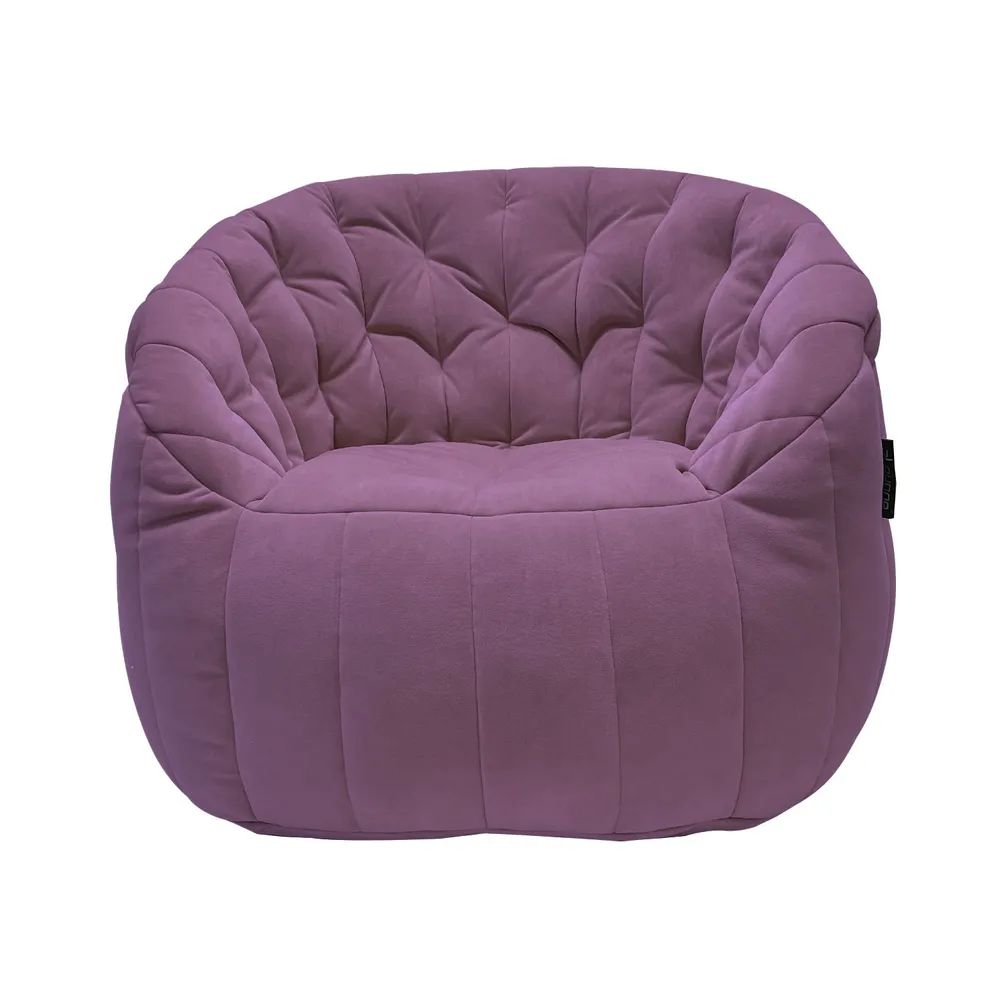 Бескаркасное кресло aLounge - Butterfly Sofa - Sakura Pink (велюр, фиолетовый)
