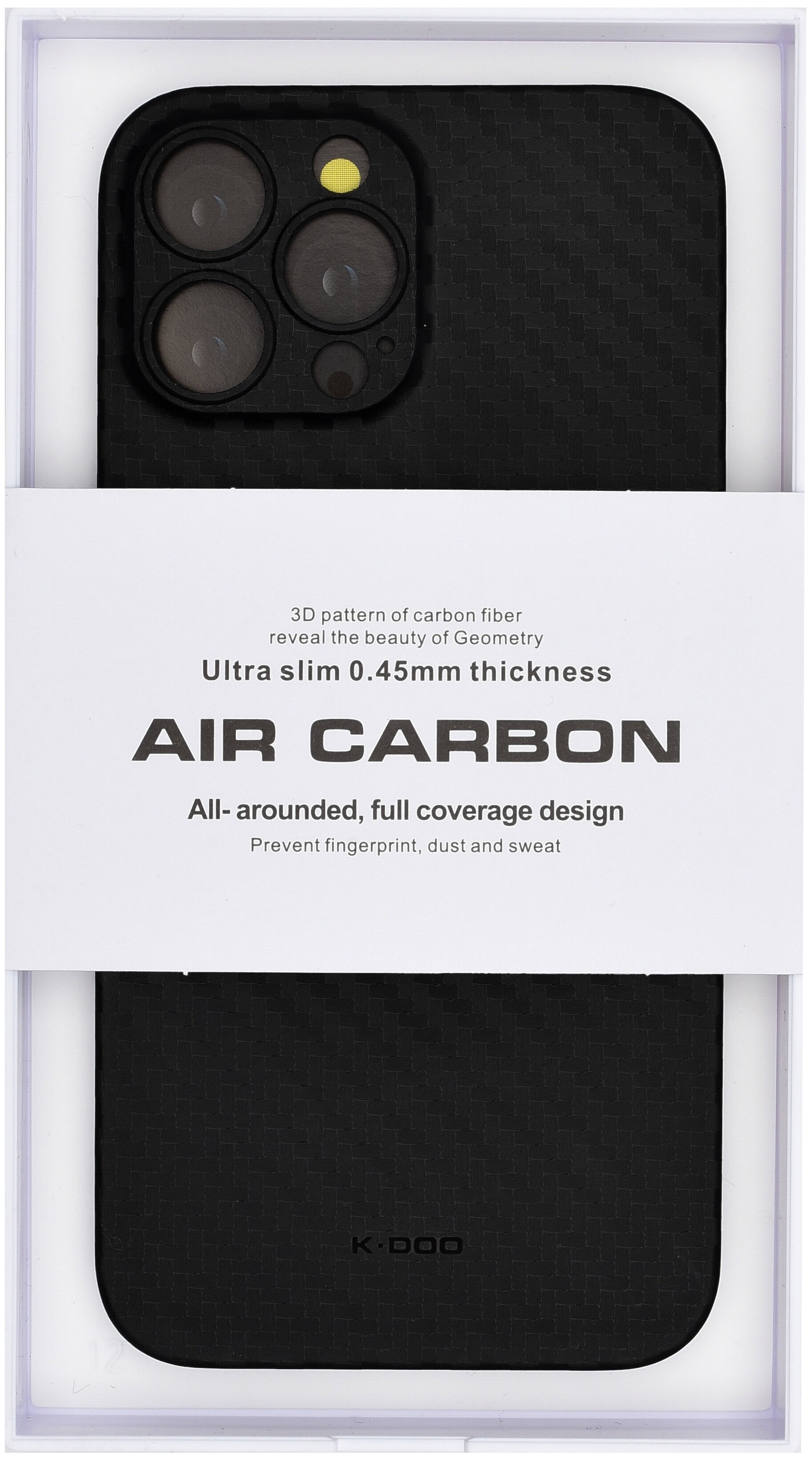Чехол для iPhone 13 Pro Max "AIR Carbon" Черный