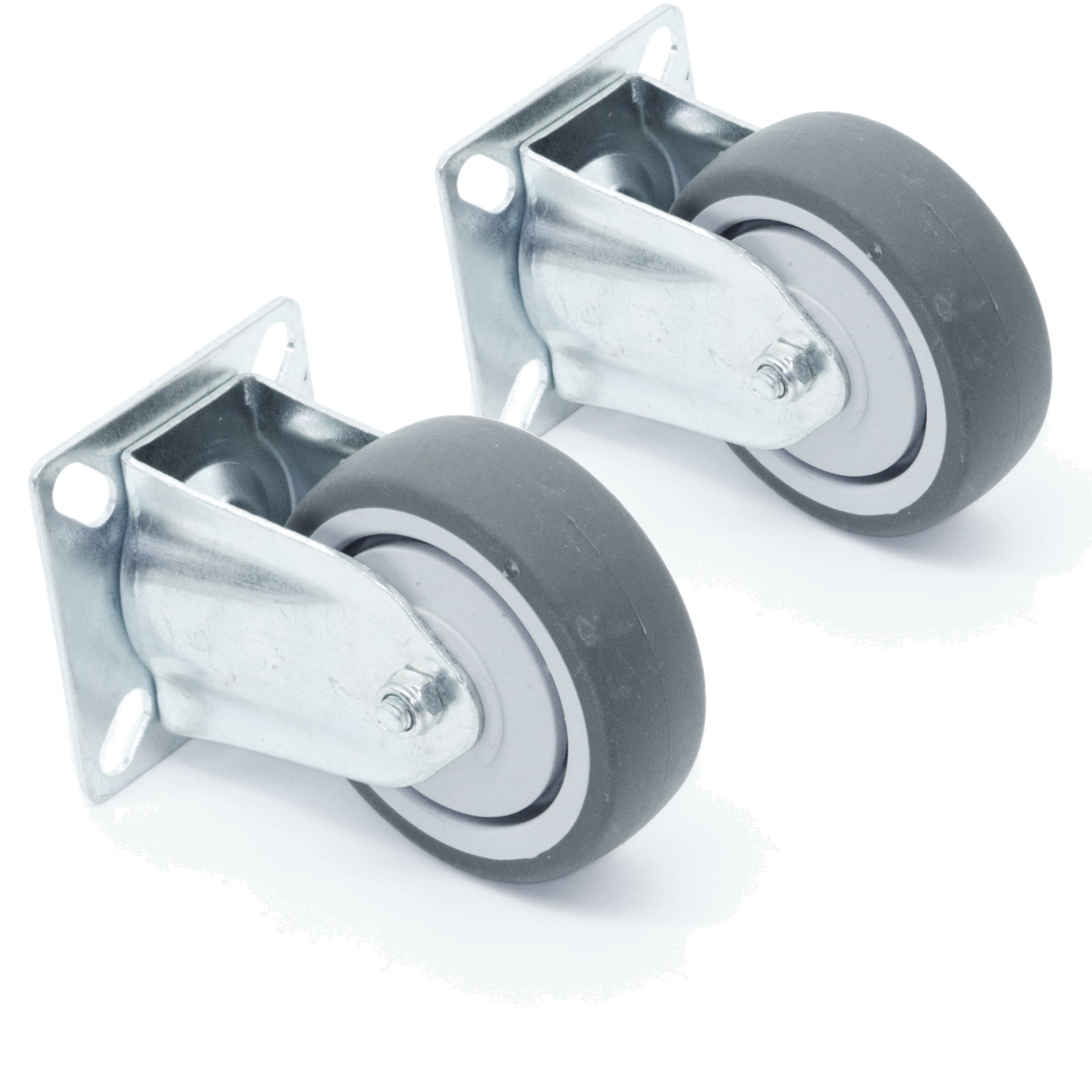 Комплект 2 колес Brante неповоротных 50 мм. на площадке термопластичная резина