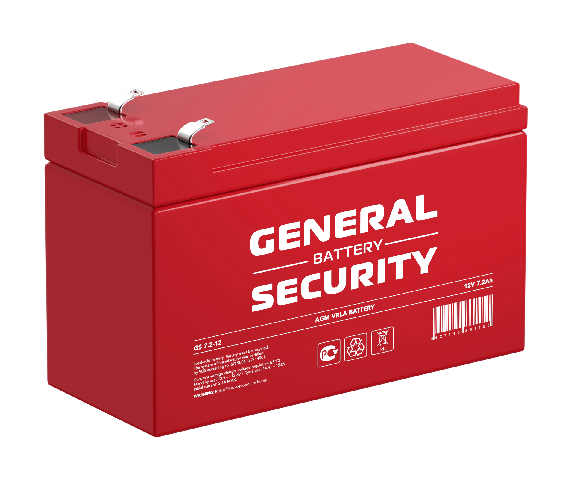 Аккумулятор для ИБП General Security GS7.2-12 7.2 А/ч 12 В GS7.2-12GENERALSECURITY