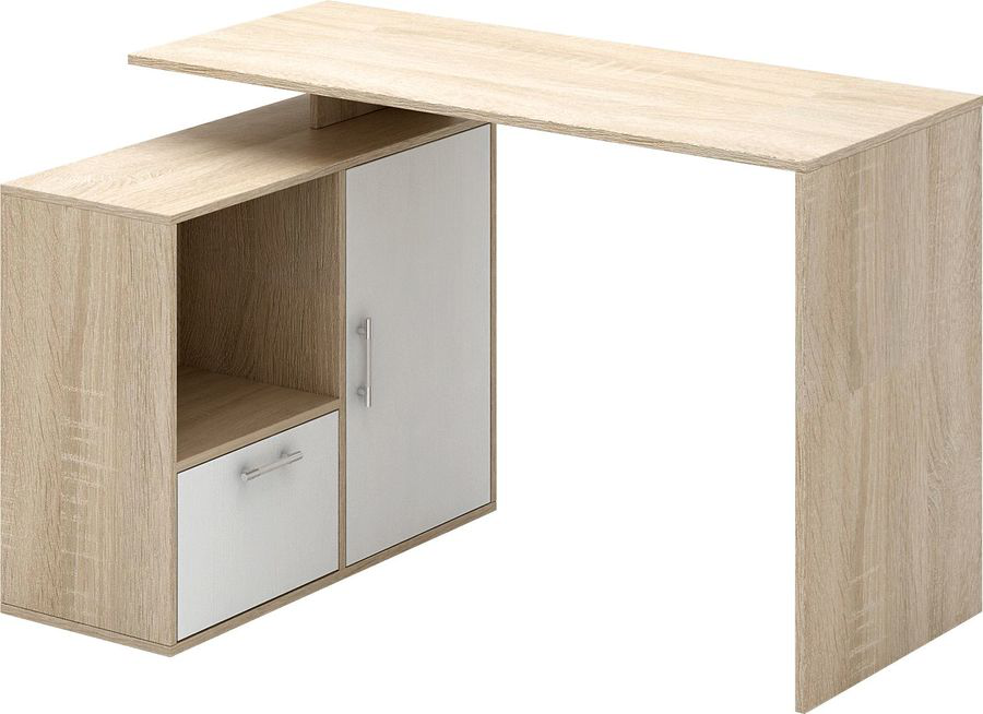 Стол компьютерный МАСТЕР Стато-4, 120 x 5, oak sonoma and white