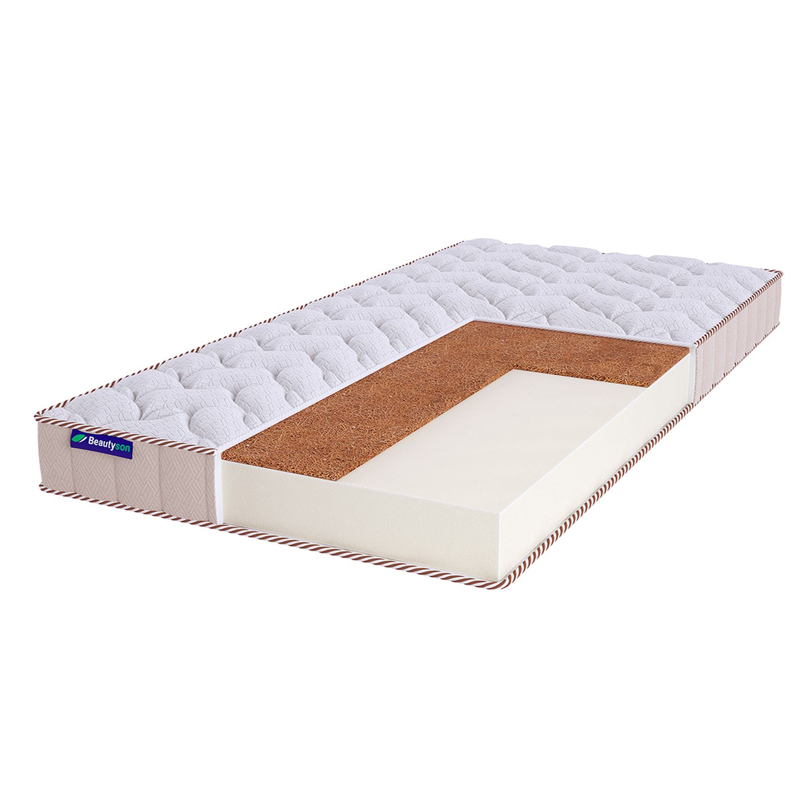 Матрас Beautyson Roll Foam 10 Cocos Lux, 60х120, 13 см, беспружинный