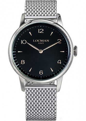 Наручные часы мужские Locman 0251A01R-00BKRG2B0 серебристые