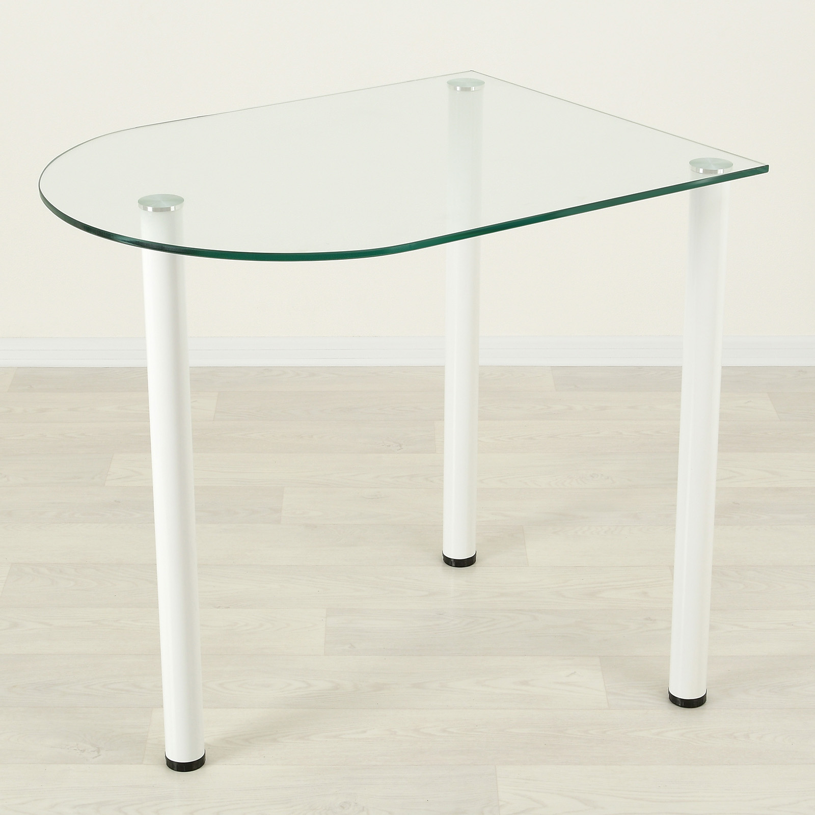 Стеклянный стол Mebel Apartment Эдель 30-3 прозрачный/белый 900х600