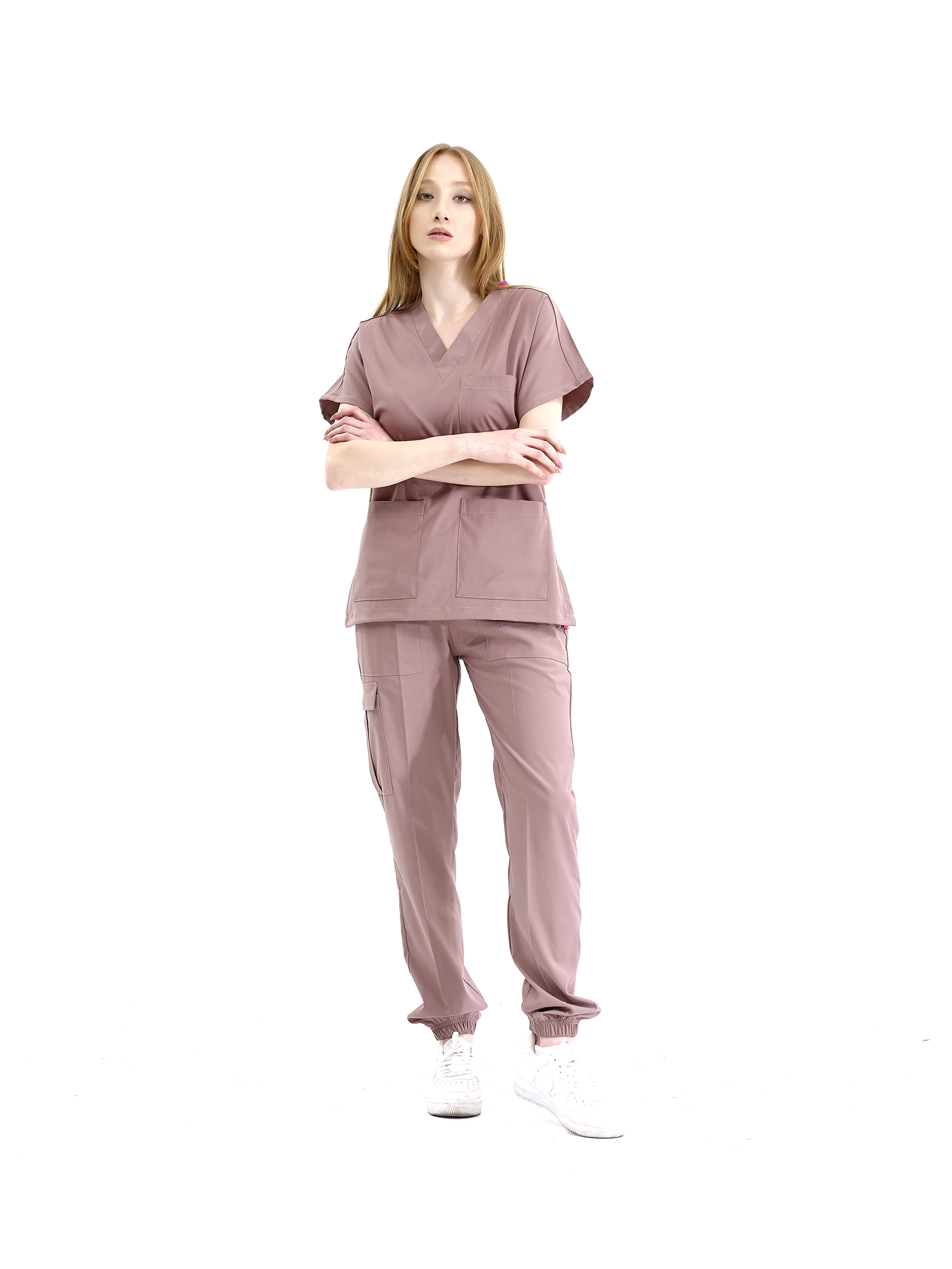 Костюм медицинский женский Cizgimedikal Uniforma JL100 розовый XS