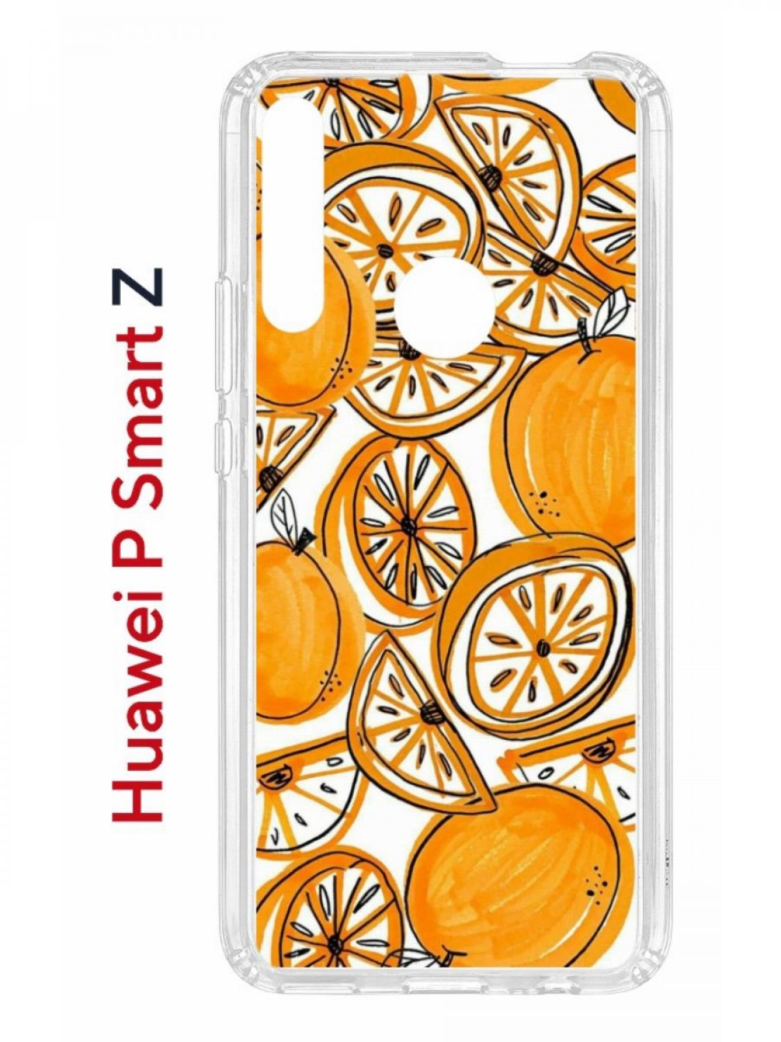 Чехол на Huawei P Smart Z с принтом Kruche Print Апельсины, противоударный бампер