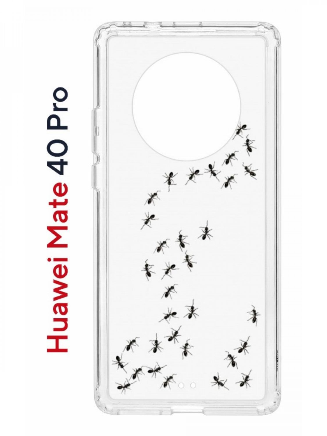 Чехол на Huawei Mate 40 Pro с принтом Kruche Print Муравьи, противоударный бампер