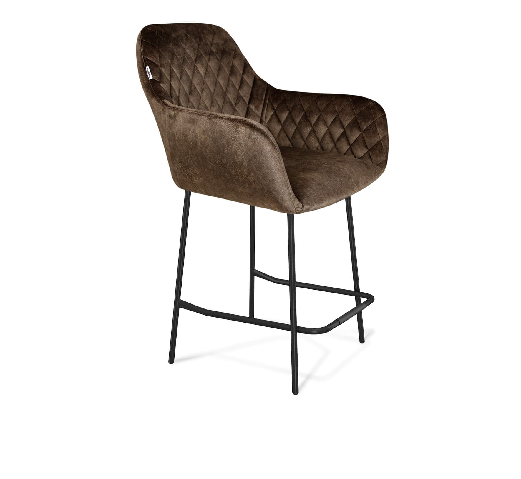 Полубарный стул Sheffilton SHT-ST38/S29-1 221469, коричневый трюфель/чёрный муар