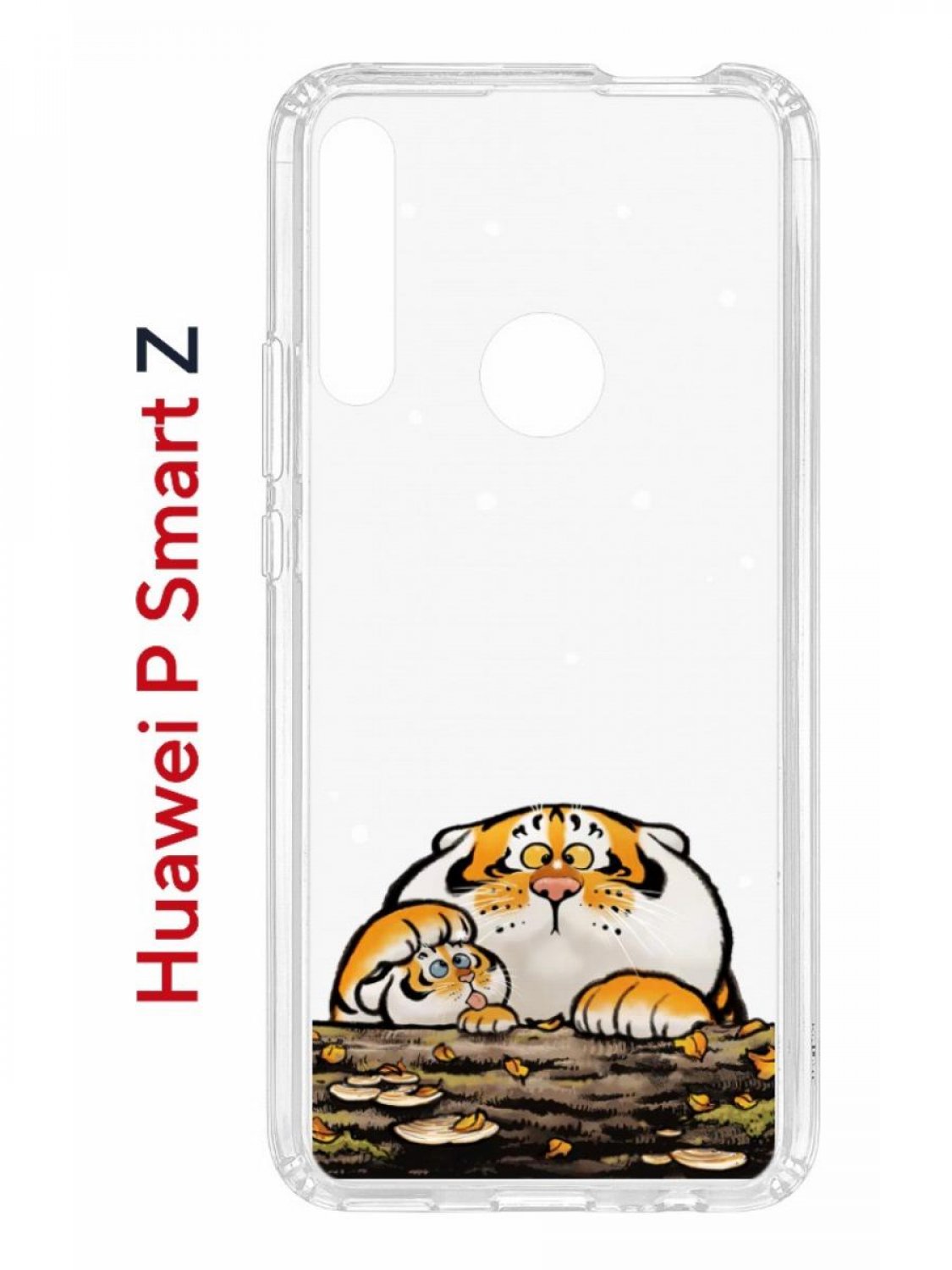 Чехол на Huawei P Smart Z с принтом Kruche Print тигр первый снег, противоударный бампер