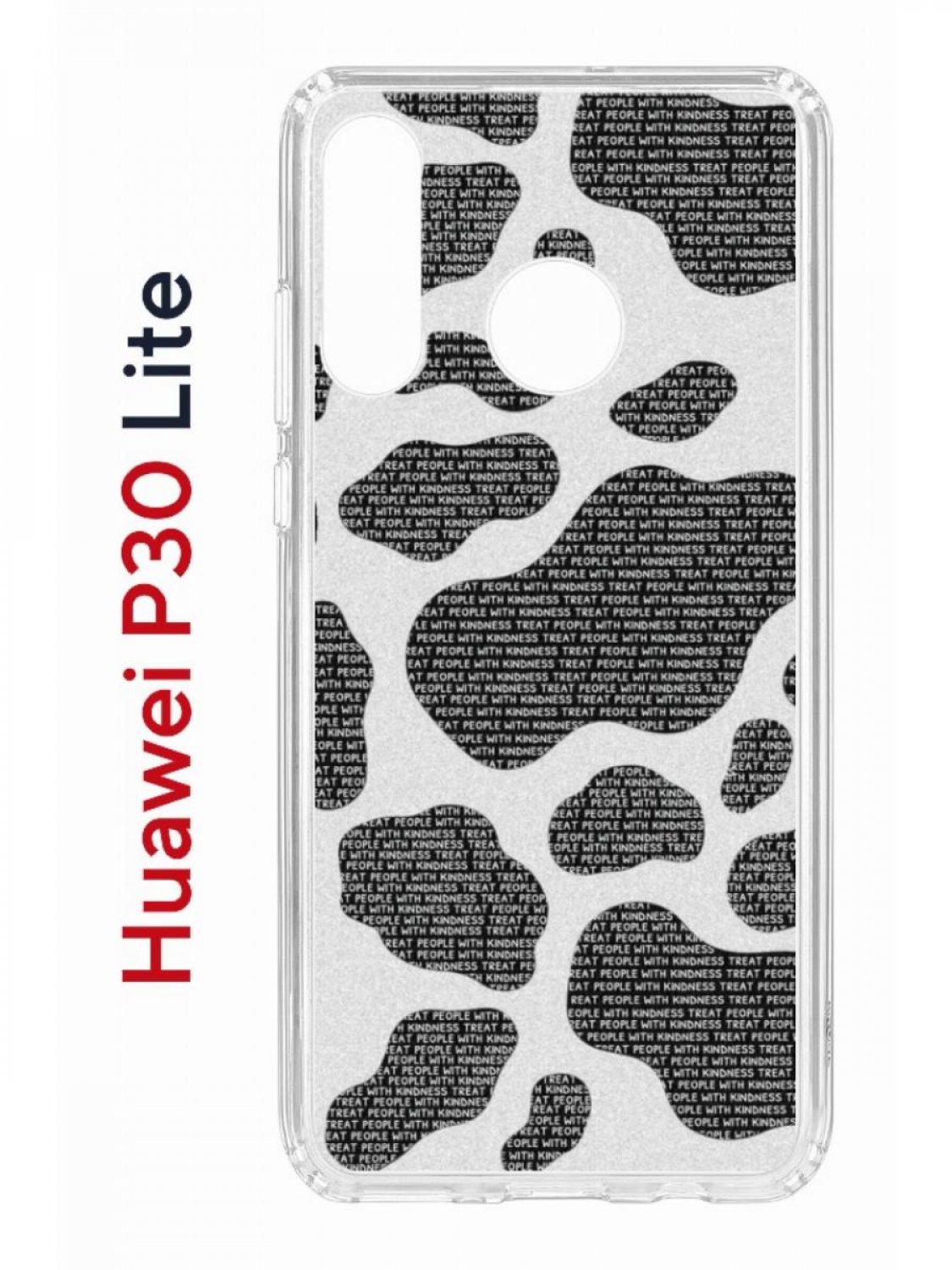Чехол на Huawei P30 Lite с принтом Kruche Print Доброта, противоударный бампер