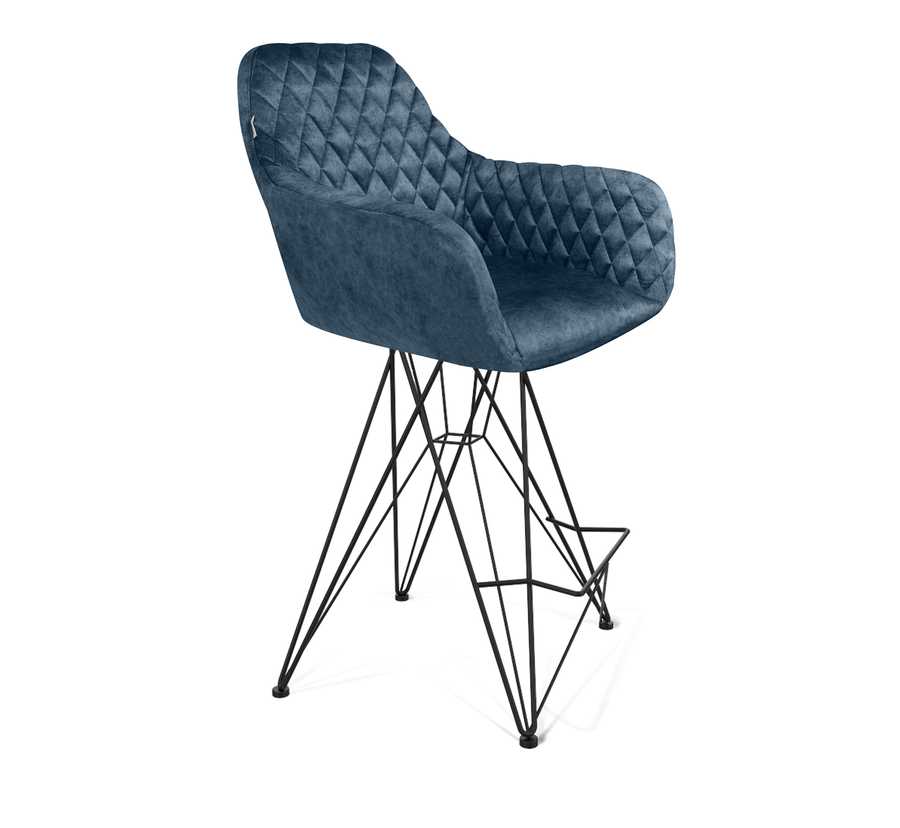 Полубарный стул Sheffilton SHT-ST38/S66-1 206854, синий пепел/чёрный муар