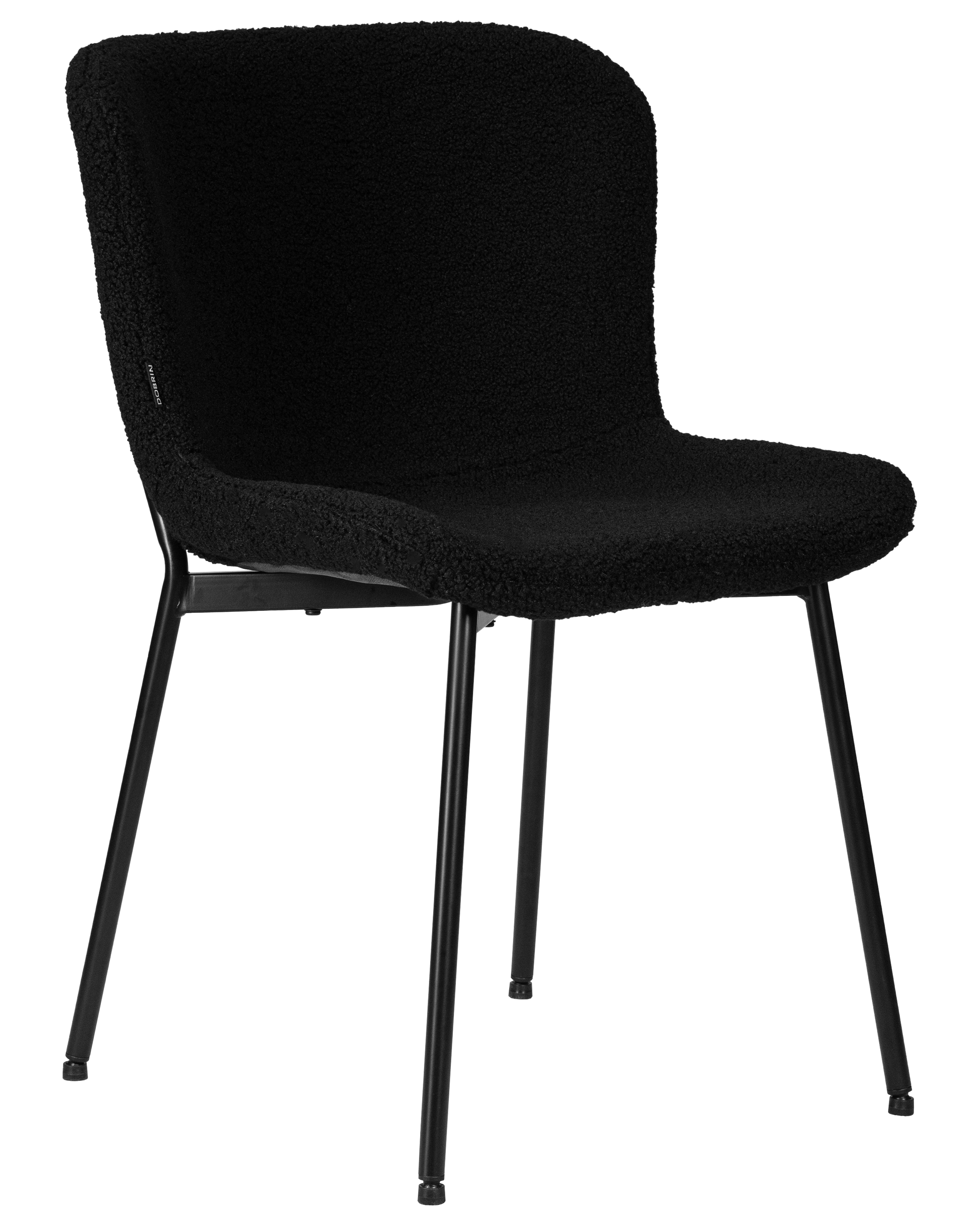Стул Лого-М DOBRIN MILO сиденье черный букле (UF992-12), черные матовые ножки