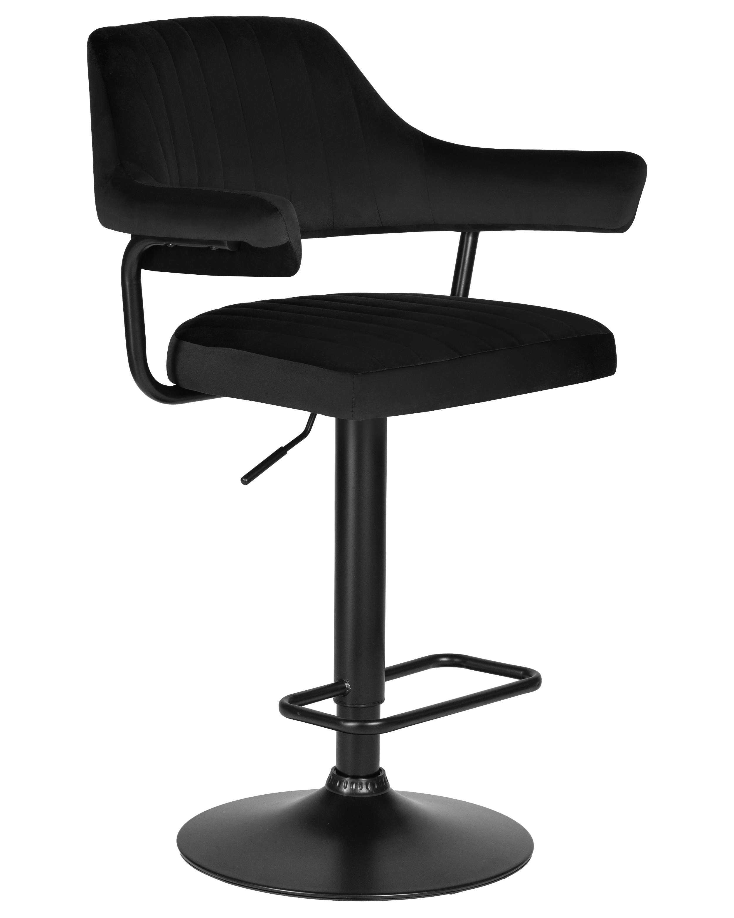 Стул барный Лого-М DOBRIN CHARLY BLACK сиденье черный велюр (MJ9-101), основание черный
