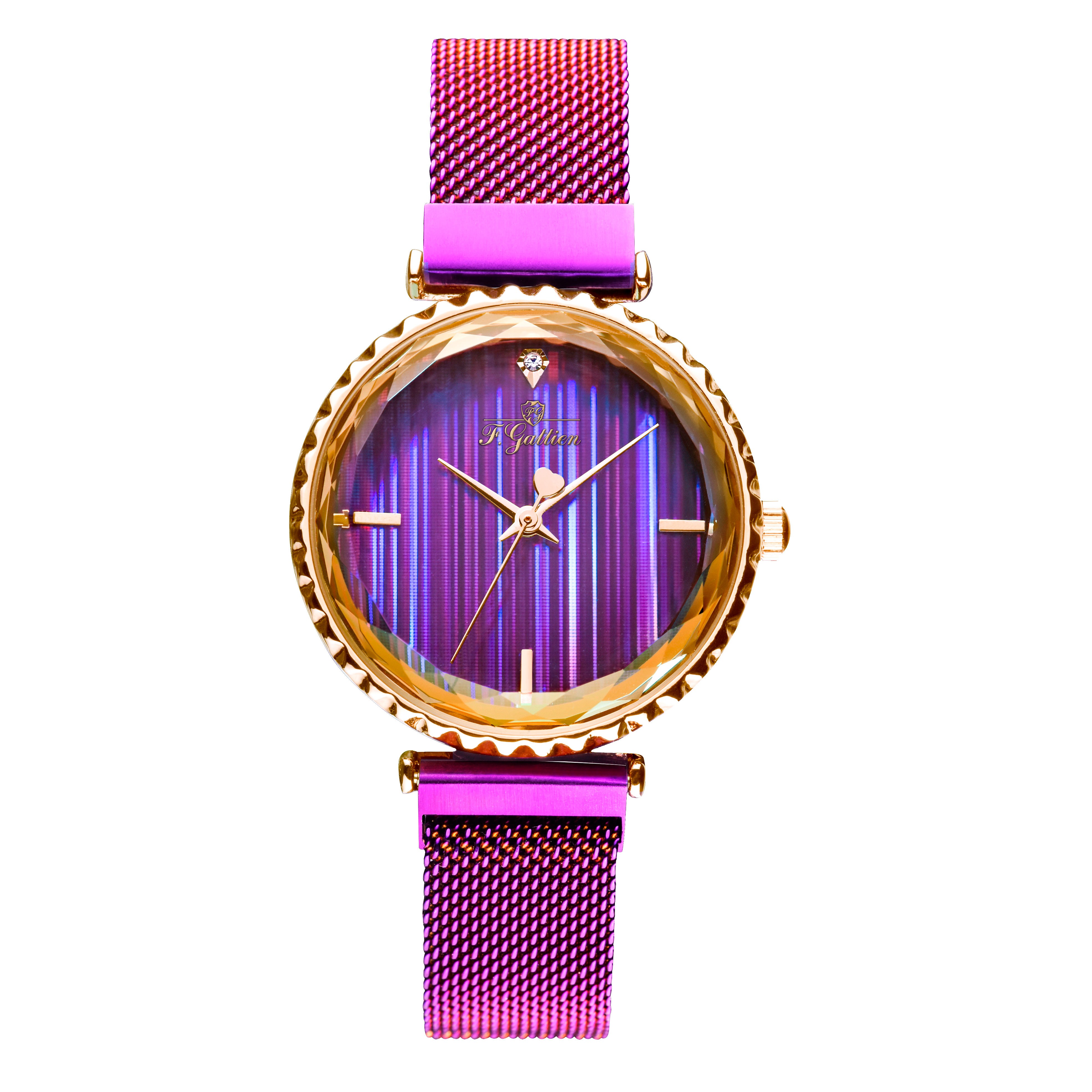 Наручные часы женские F.Gattien HH003-1011-12 фиолетовые