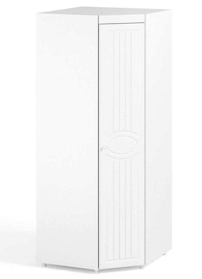 Шкаф угловой (560) с Большой глухой дверью Катрин-К МН-67 Монако Белое дерево