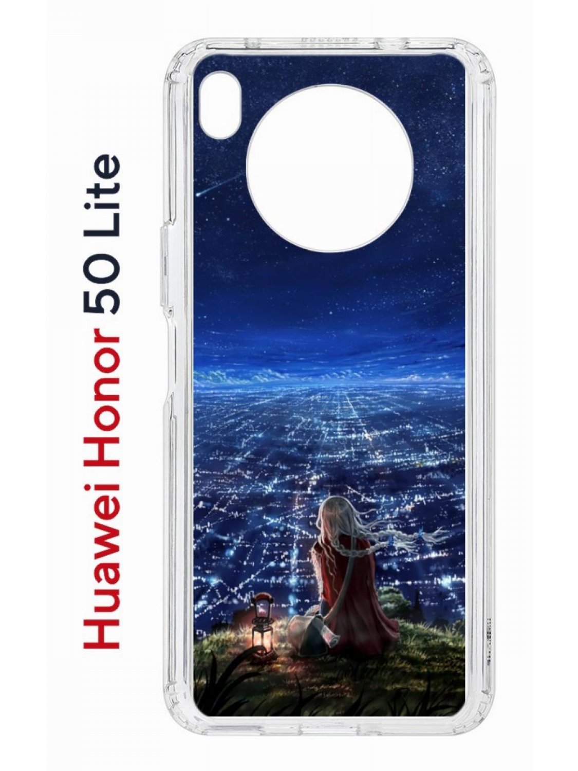 Чехол на Honor 50 Lite, Huawei Nova 8i Kruche Print Ночные Огни, противоударный бампер
