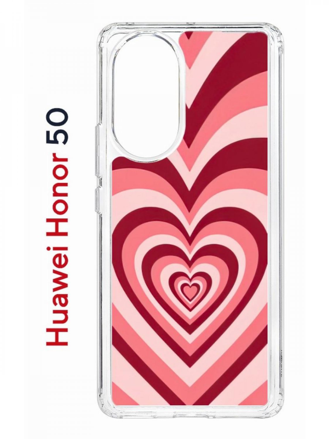 Чехол на Honor 50, Huawei Nova 9 с принтом Kruche Print Сердце, противоударный бампер
