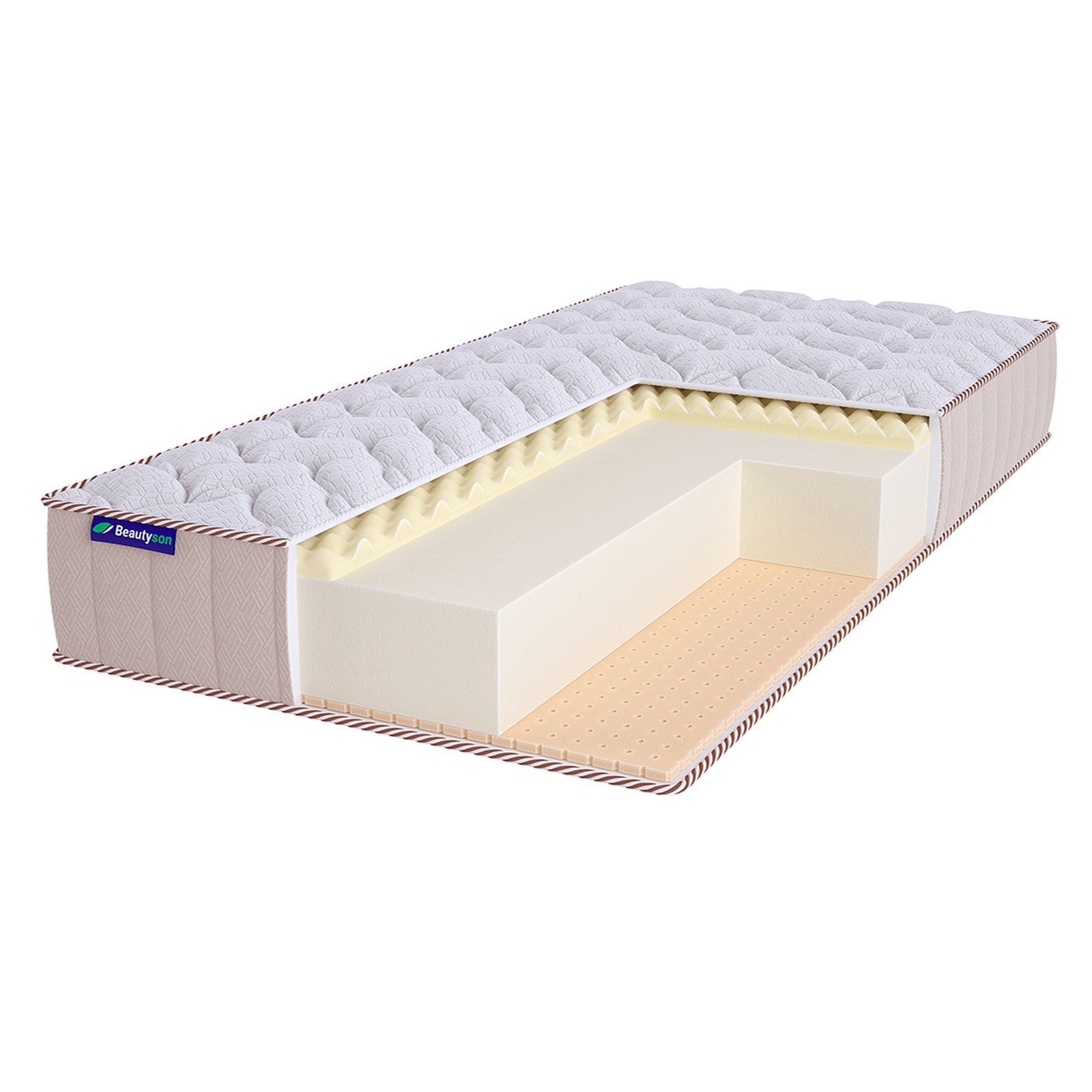 Матрас Beautyson Roll Foam 14 Massage Latex Lux, 65х150, 20 см, беспружинный