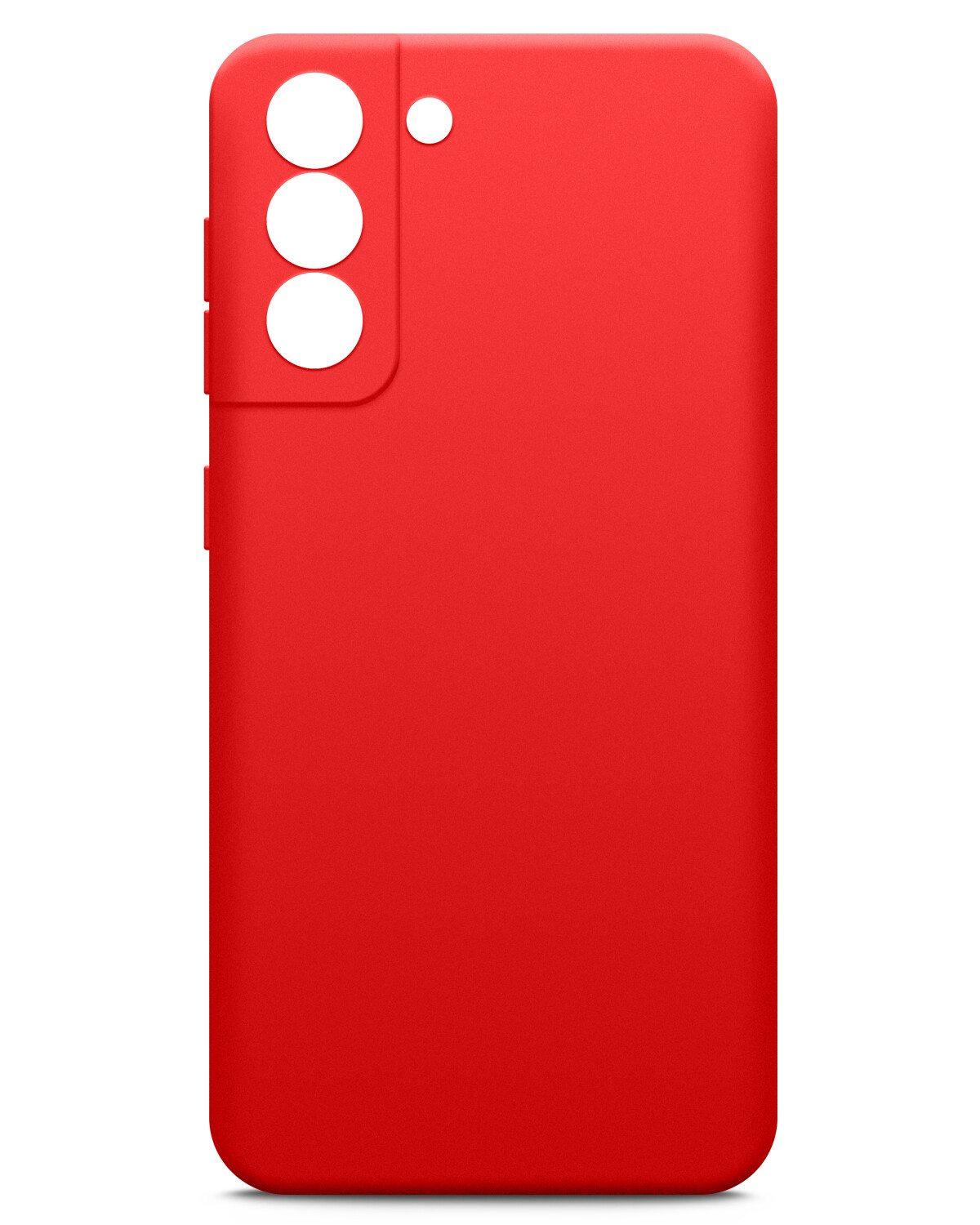 Чехол Brozo на Samsung Galaxy S21FE, с силиконом Soft touch, красный
