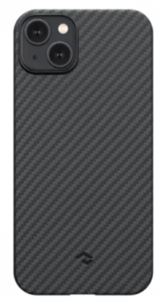 Чехол-крышка Pitaka для iPhone 14, кевлар, черно-серый