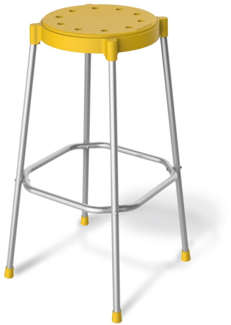 Барный стул Sheffilton SHT-S48 936234, хром лак/желтый