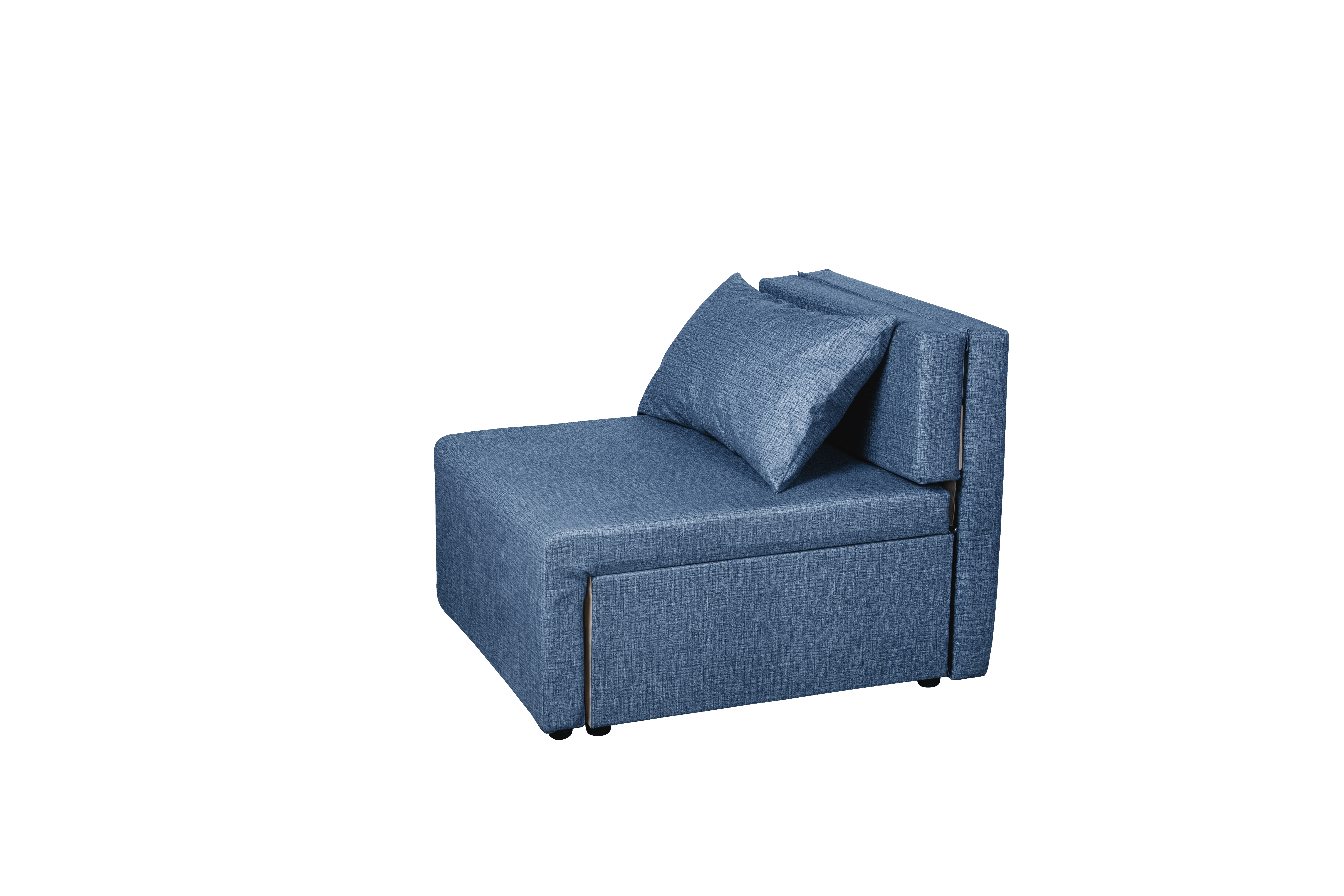 Кресло-кровать Милена, синий велюр, 75х78х100 см