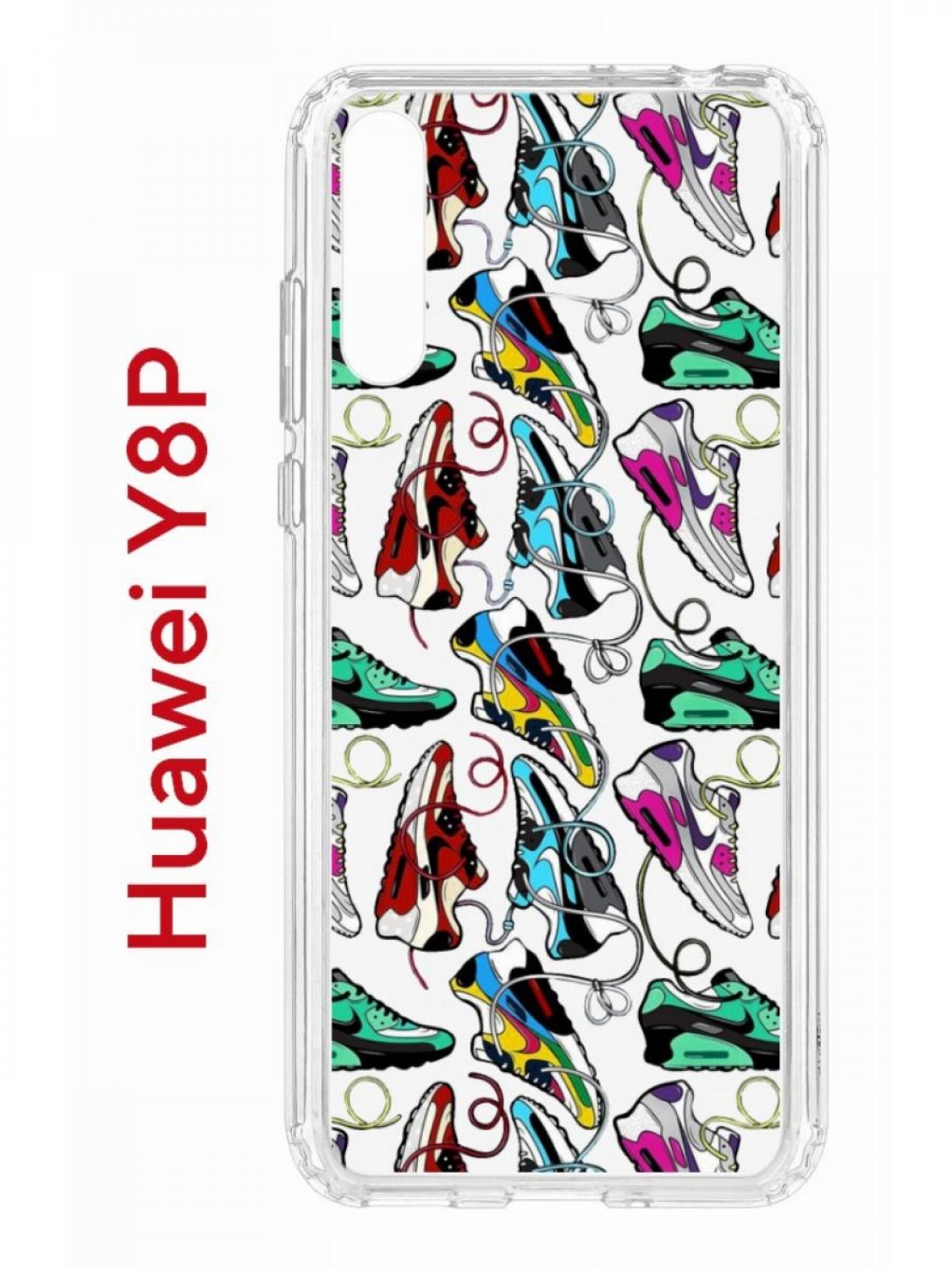 Чехол на Huawei Y8P,P Smart S 2020 Kruche Print Кроссы Nike Air Max, противоударный бампер