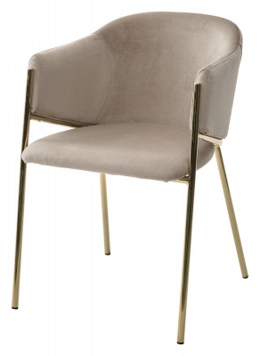 Комплект стульев 2 шт. M-City DILL, бежевый/золотой