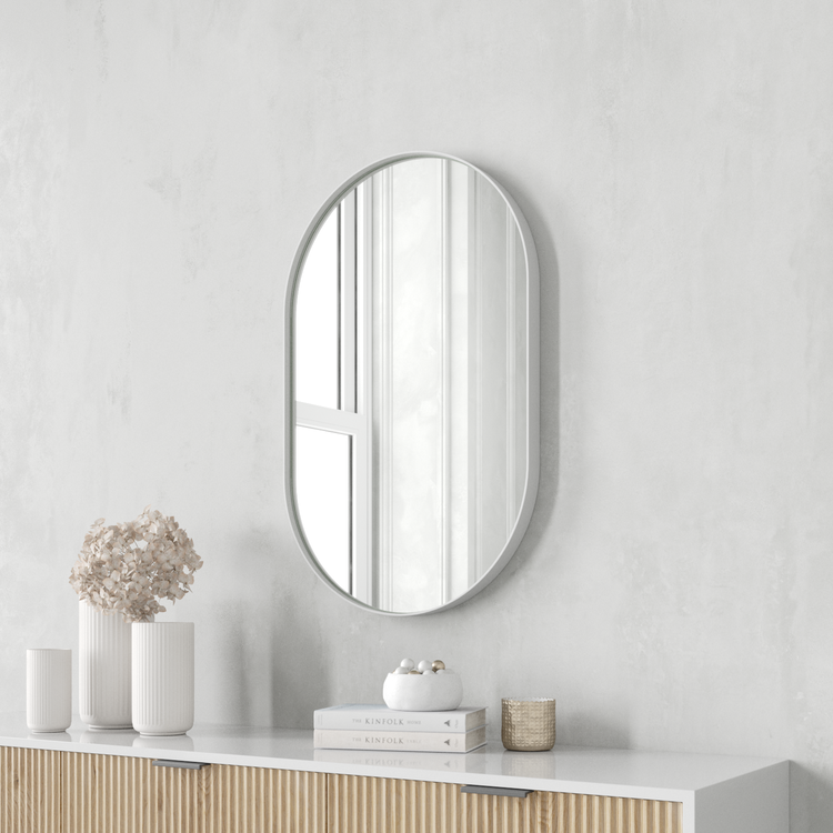 Зеркало настенное GENGLASS NOLVIS White S 81x51 см, GGM-16-3-1 дизайнерское, в белой раме