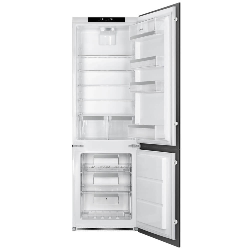 Встраиваемый холодильник Smeg C8174N3E1 белый, черный