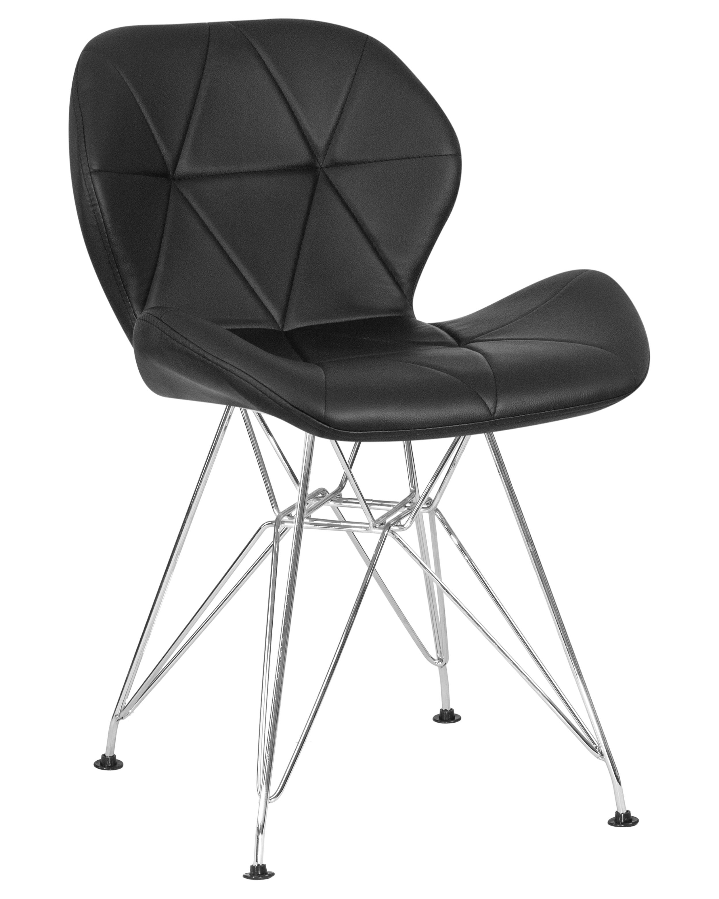 Стул Лого-М LMZL-302А ножки хром, цвет сиденья чёрный