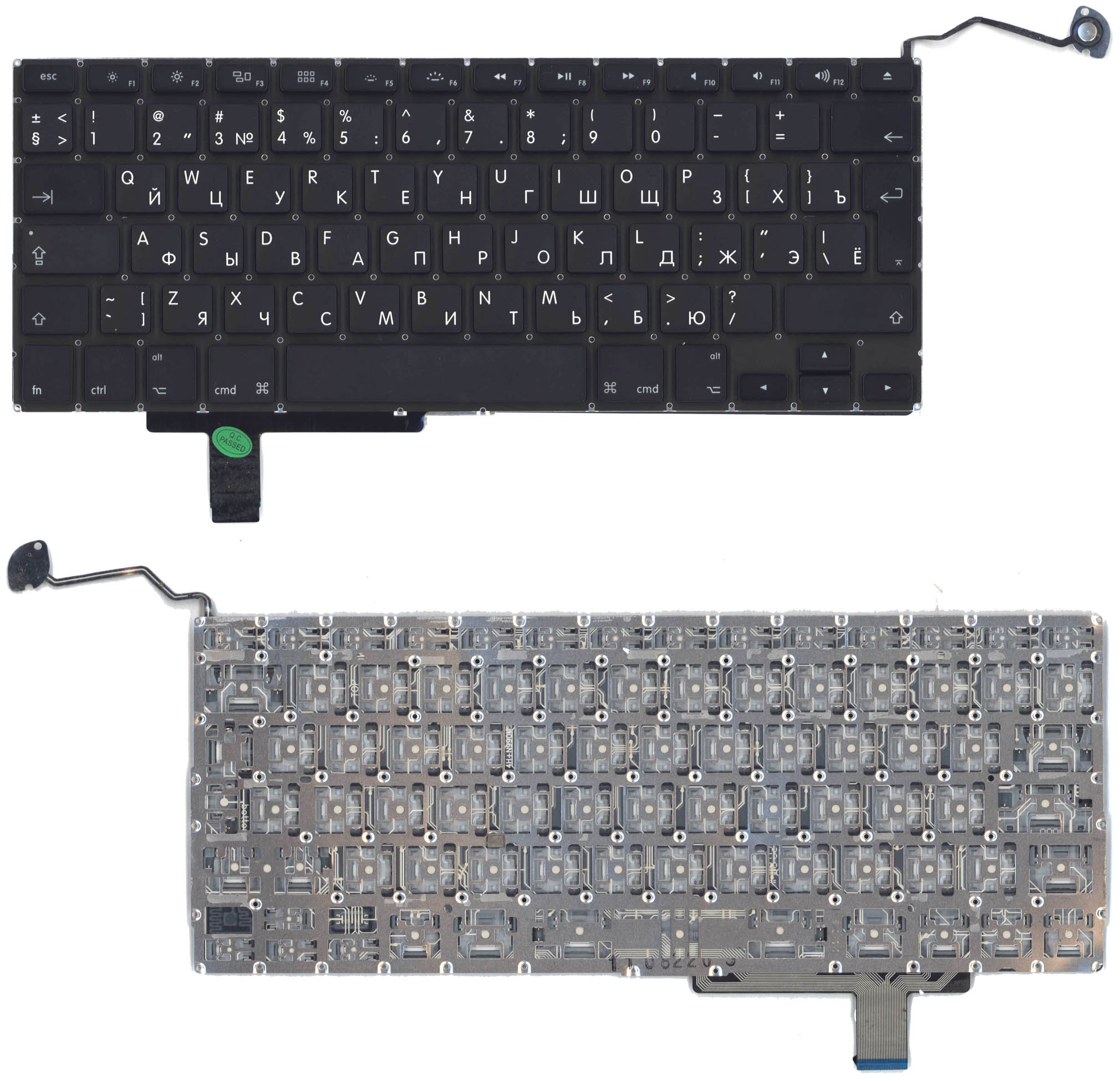 Клавиатура OEM для ноутбука Macbook A1297 черная, большой Enter