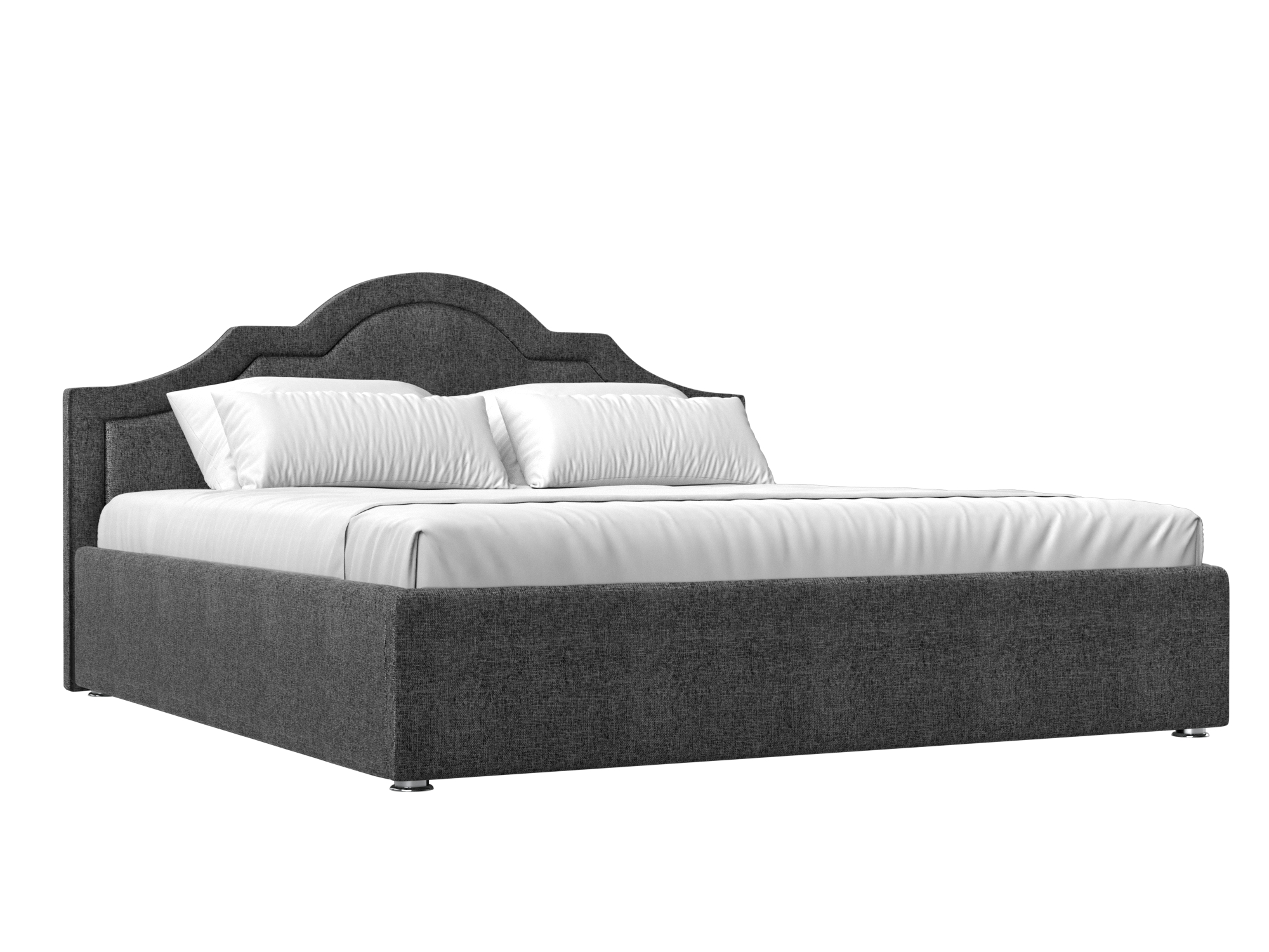 Интерьерная кровать Афина 160 рогожка серый