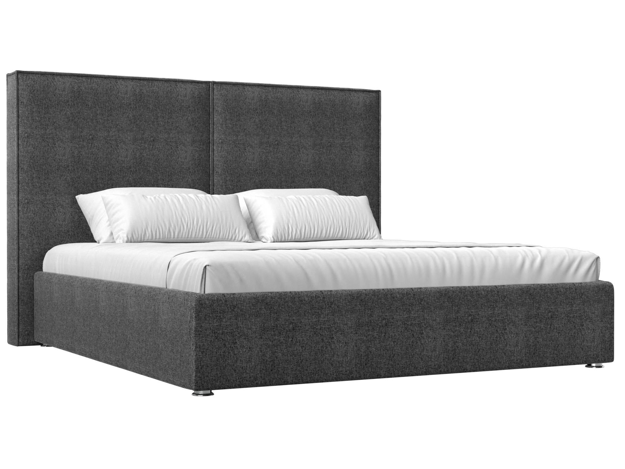 Интерьерная кровать Аура 160 рогожка серый
