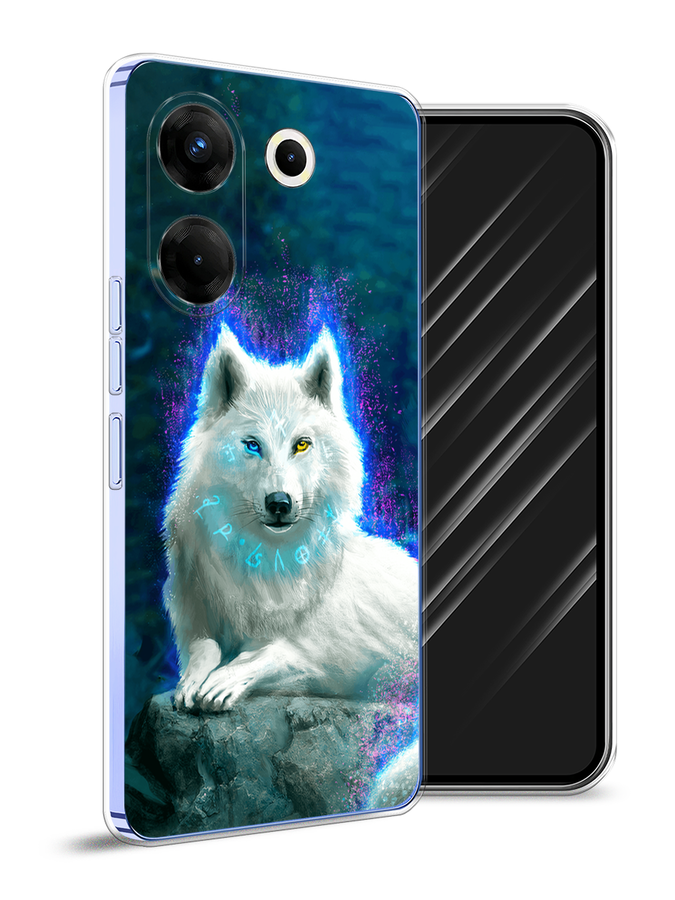 Чехол Awog на Tecno Camon 20 Pro 5G "Белоснежный волк"