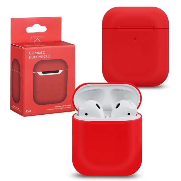 Чехол для AirPods 1/2 Silicone red #11