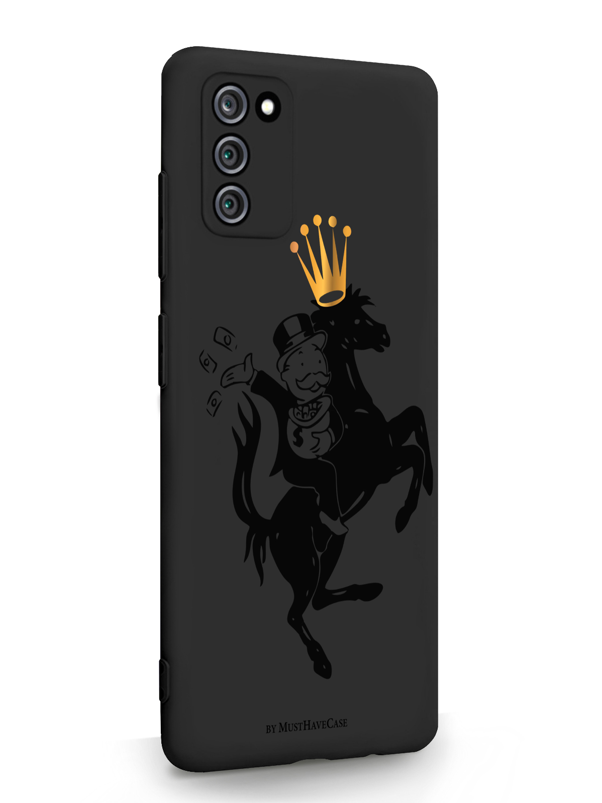 Чехол MustHaveCase для Samsung Galaxy A03s Monopoly на коне черный