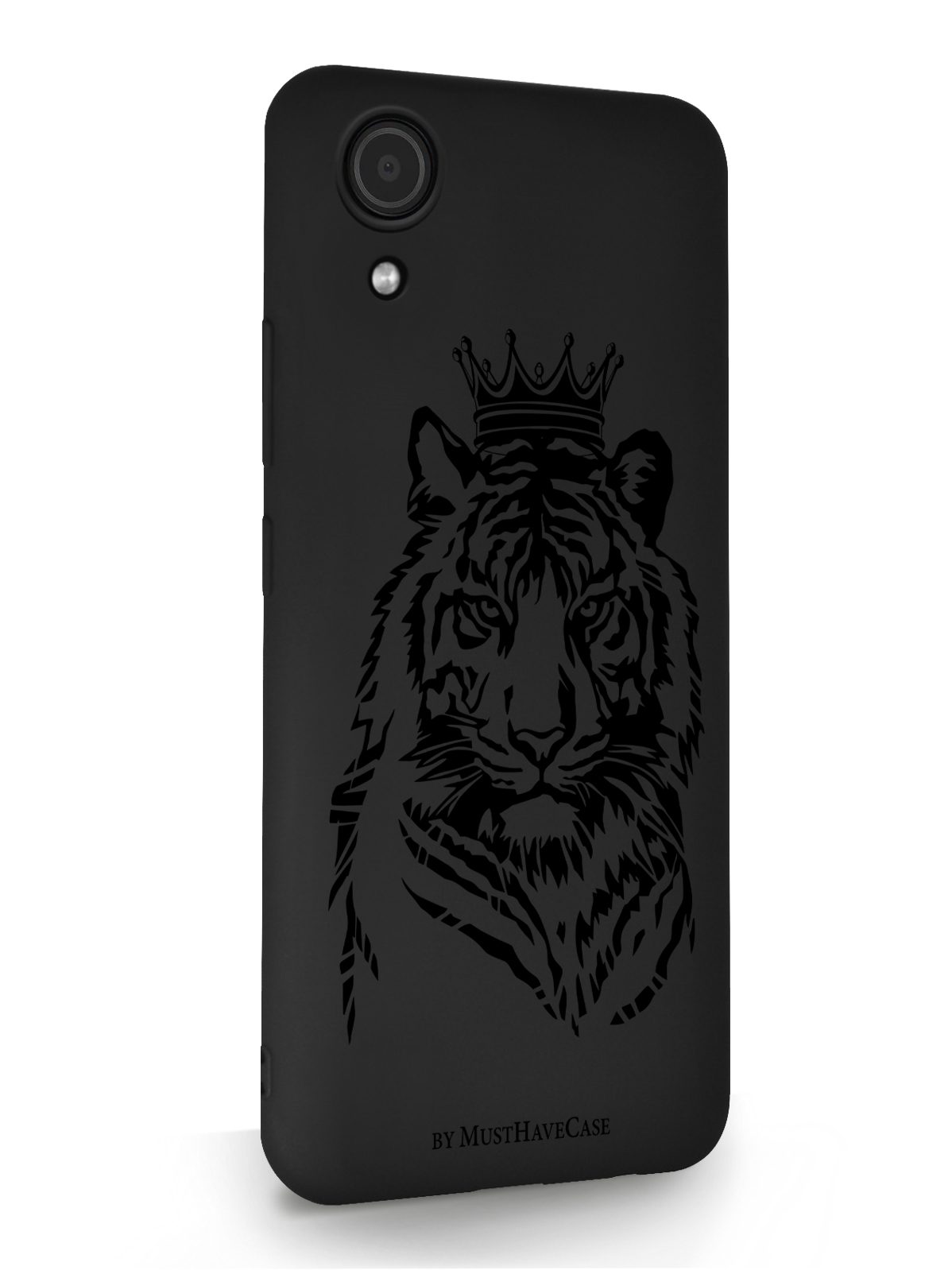 Чехол MustHaveCase для Samsung Galaxy A03 Core Тигр с Короной черный