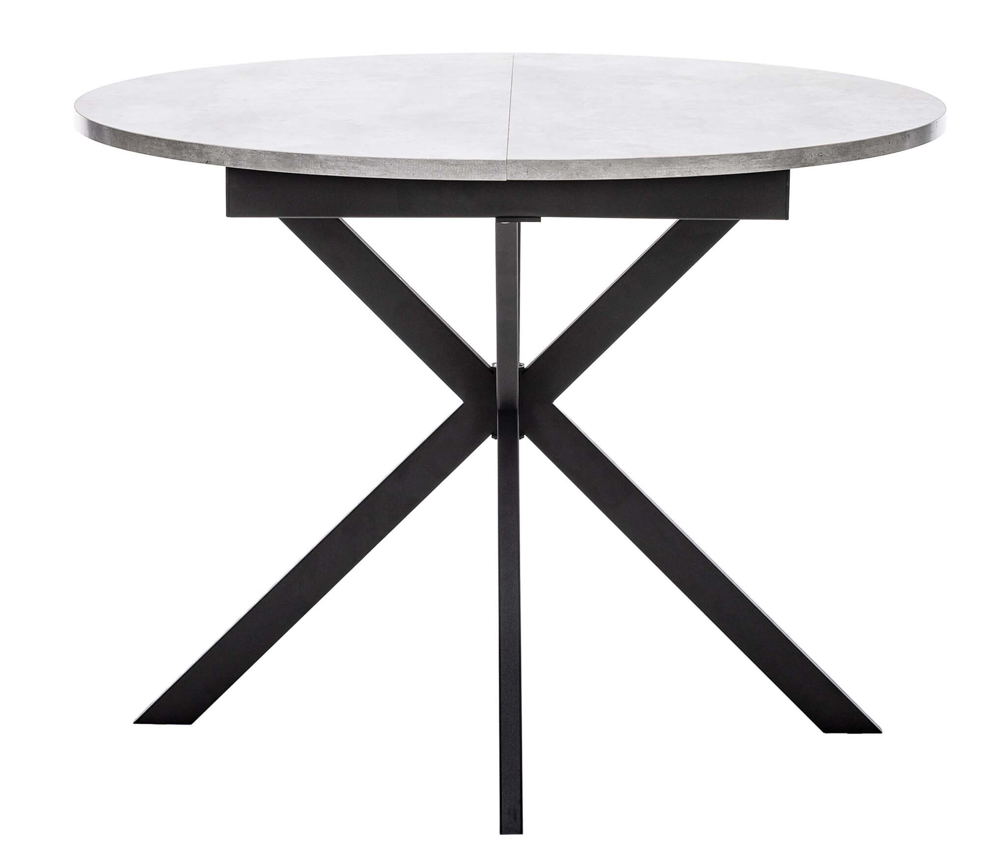Стол кухонный Leset Капри, 100х100х76 см, Цемент/Черный