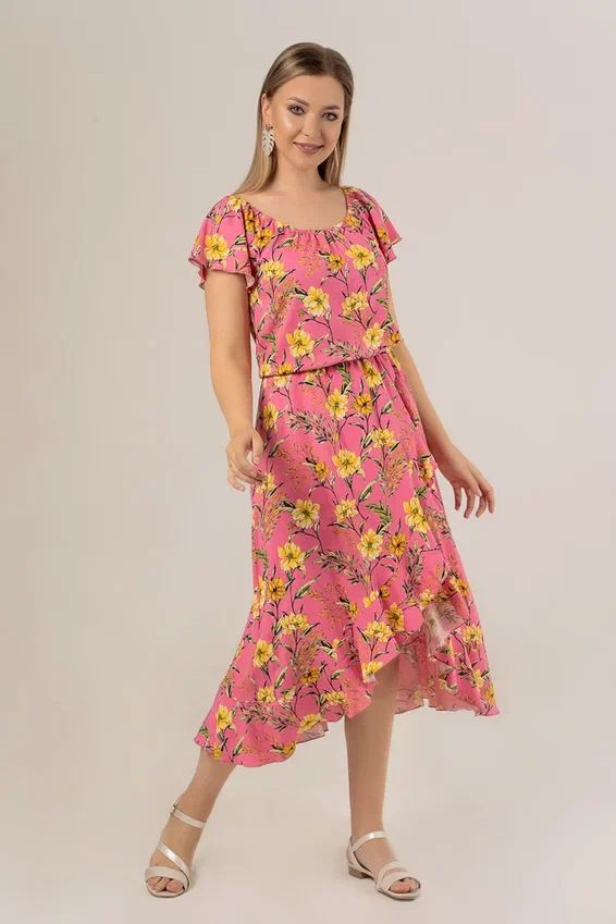 Платье женское Петербургский Швейный Дом 1468-2 розовое 50 RU