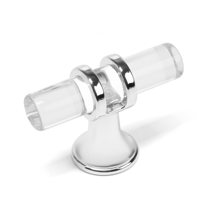 Ручка кнопка Cappio PK106 9905896, D=12 мм, прозрачный/хром